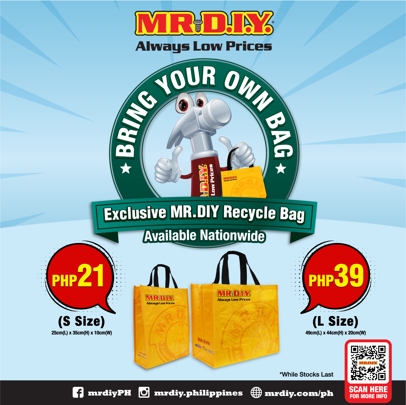 MR.DIY Exclusive Recycle Bag | Bricolage Philippines Inc. | MR.DIY
